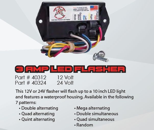 Rigid Industries 3 Amp LED Light Flasher 24 Volt - 2 Output | eBay
