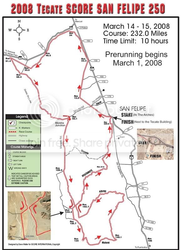 San Felipe 250 Map | race-deZert